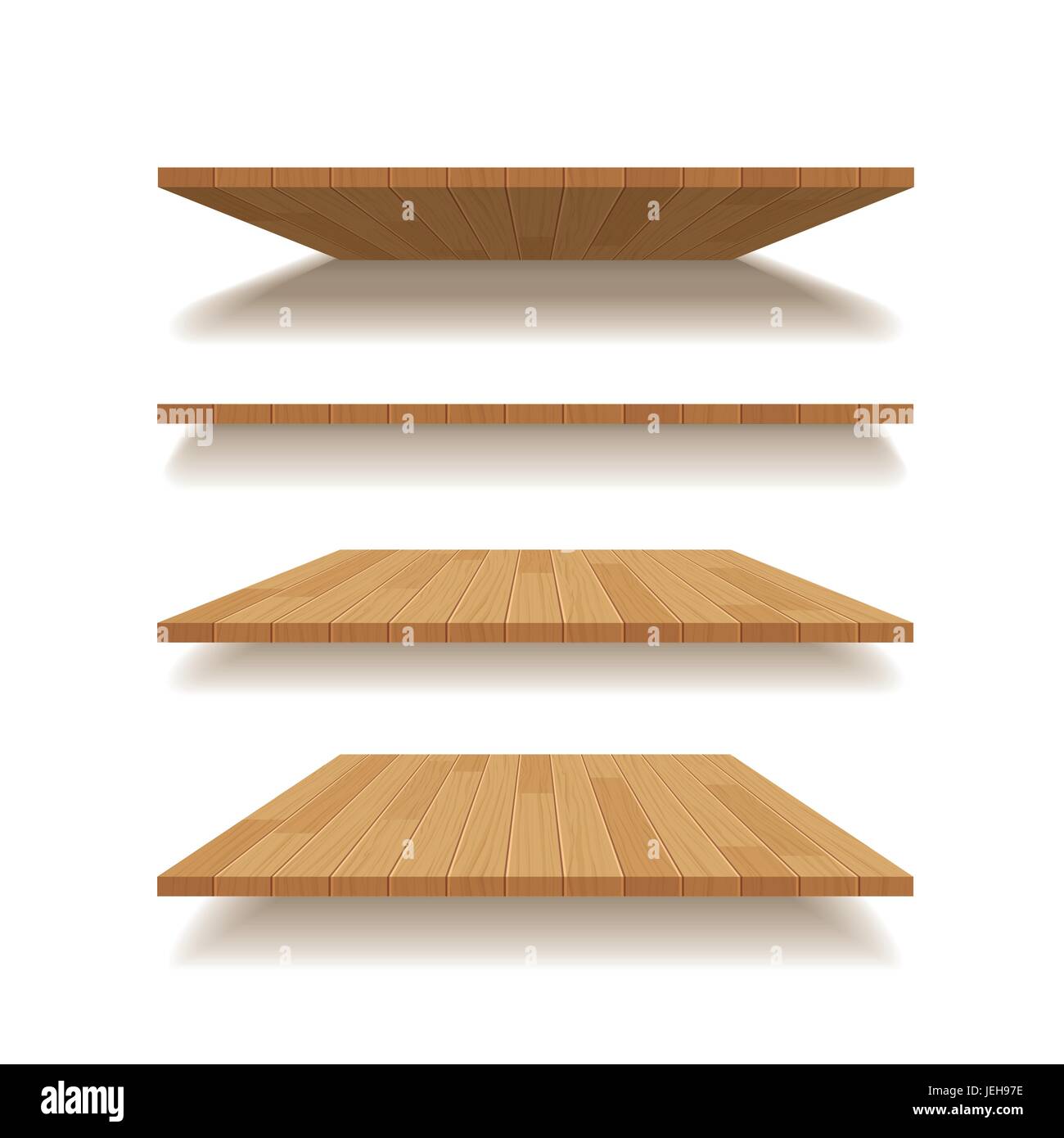 vector empty wooden shelf isolated background Stock Vector Image & Art ...