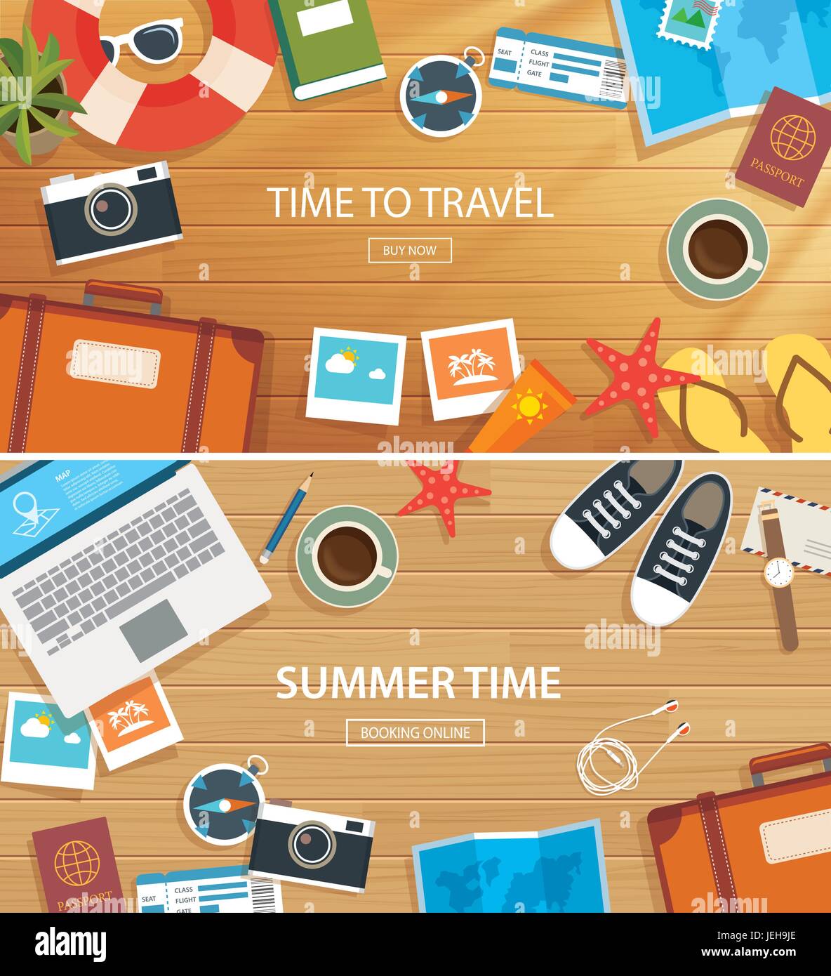 Summer vacation creative layout Stock Vector Images - Alamy