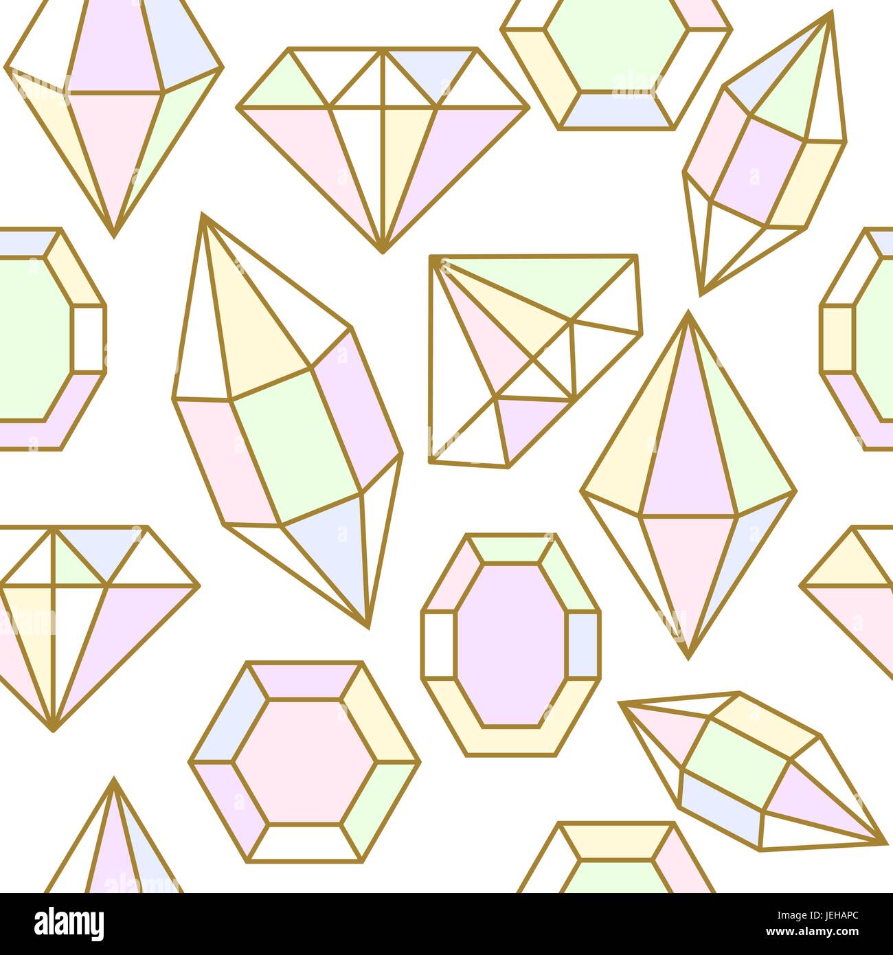 Diamond gem shape seamless pattern Stock Vector Image & Art - Alamy