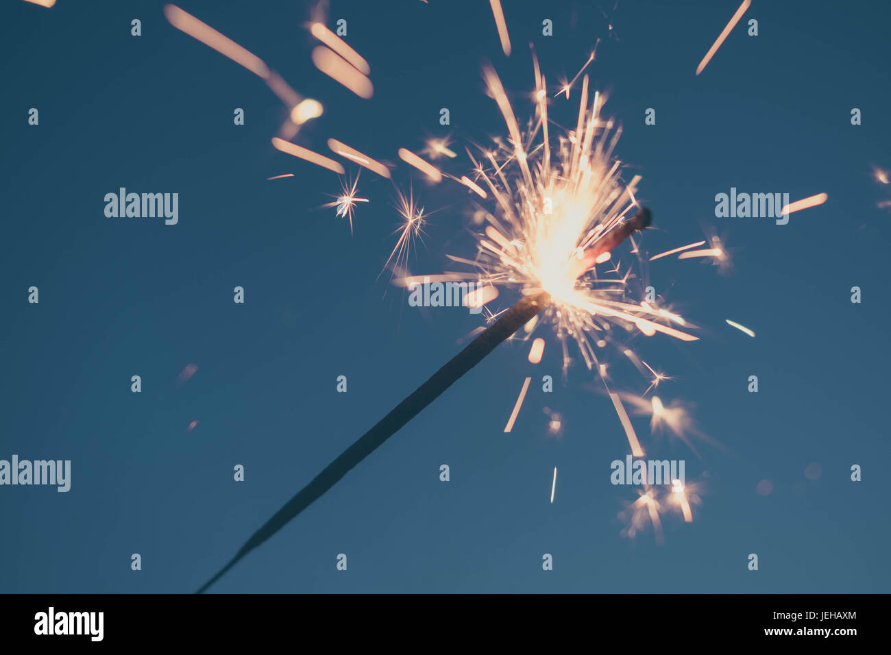 Burning fire flame sparks blue hi-res stock photography and images - Alamy