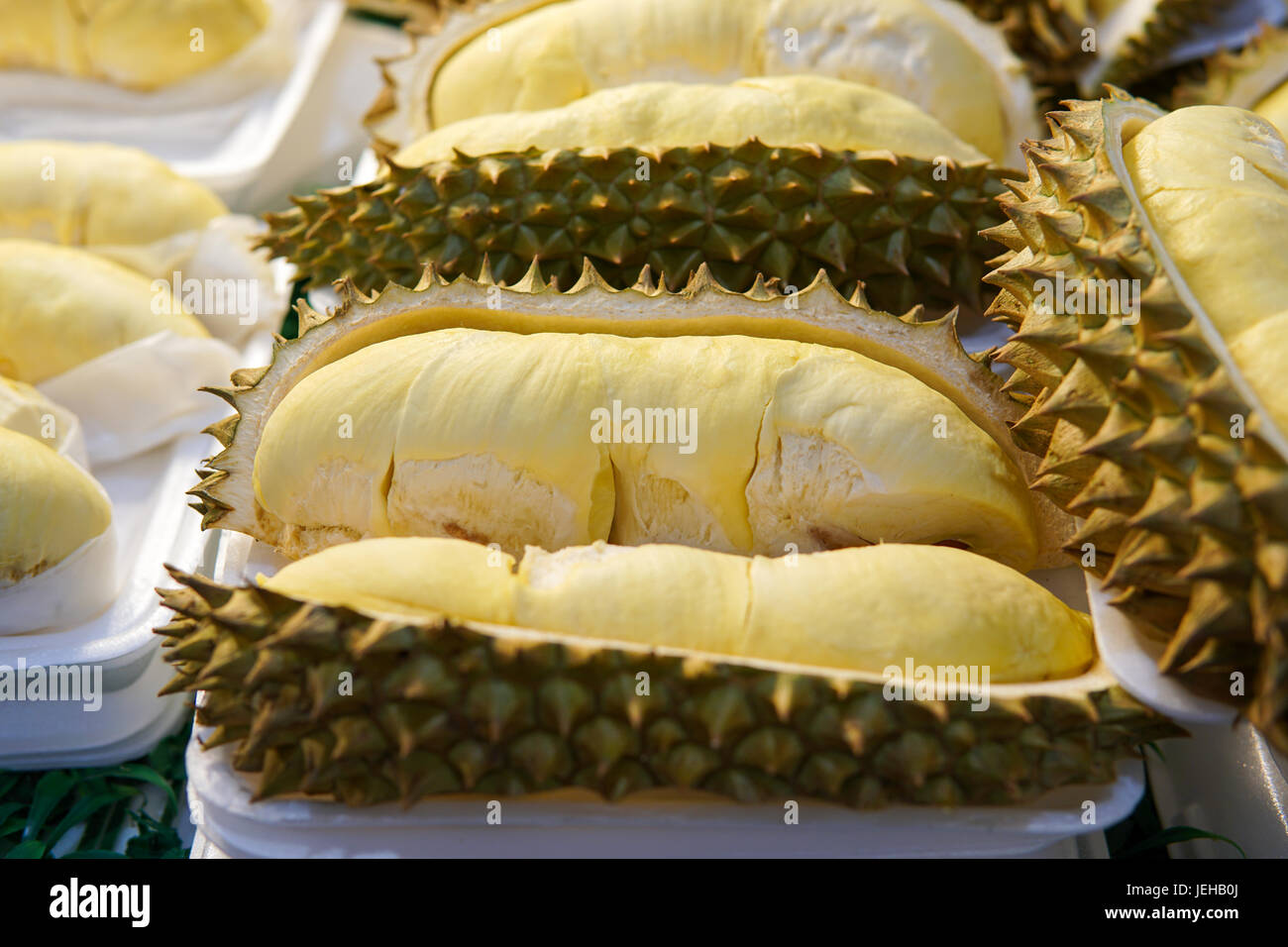 Open durian hi-res stock photography and images - Alamy