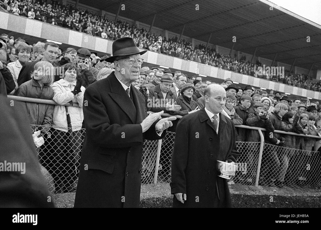 GUSTAV VI ADOLF Swedish King at Täby racetrack april 1967 Stock Photo ...