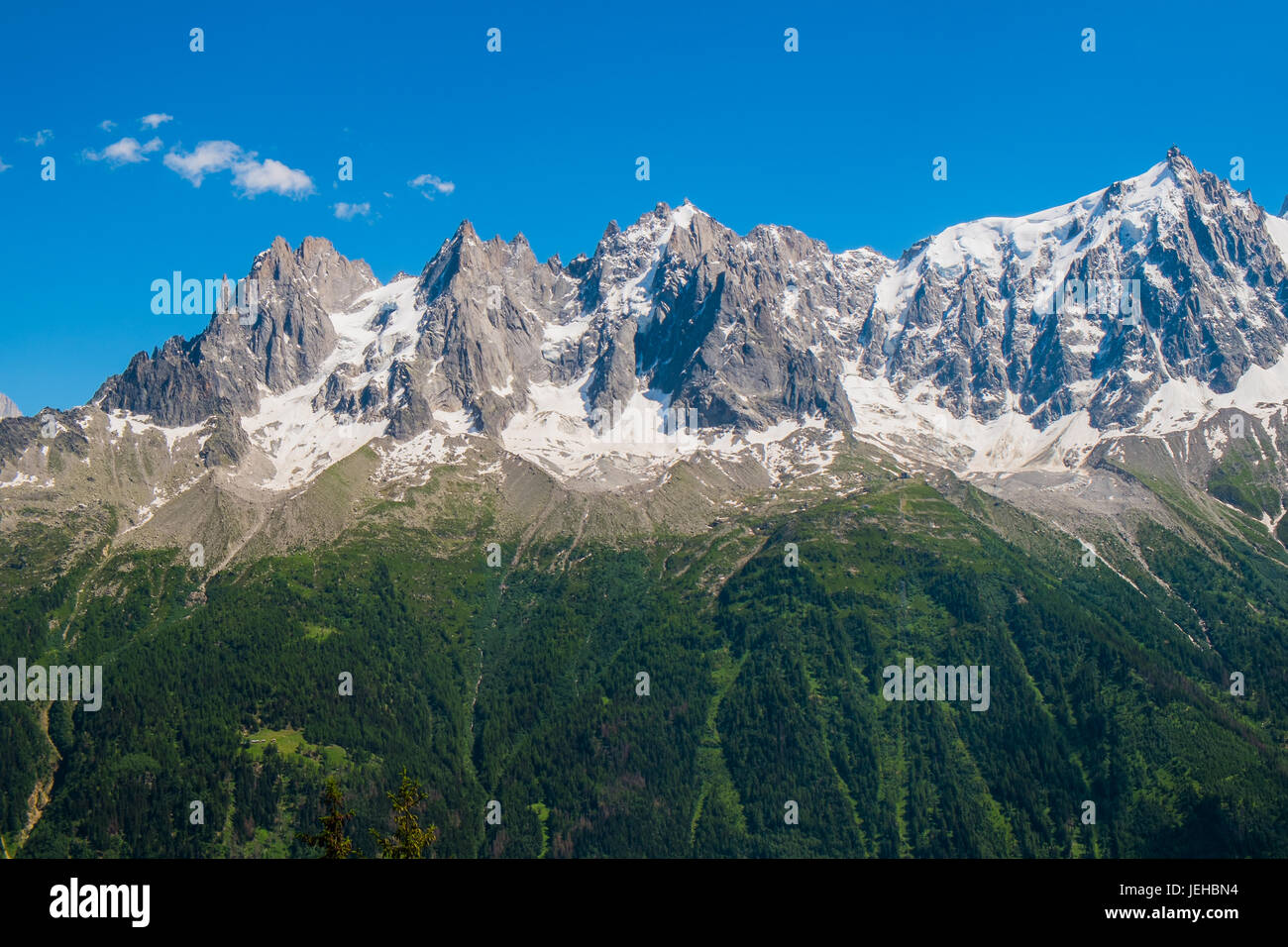 View of Mont Blanc from Plan Praz, Chamonix, France Stock Photo - Alamy