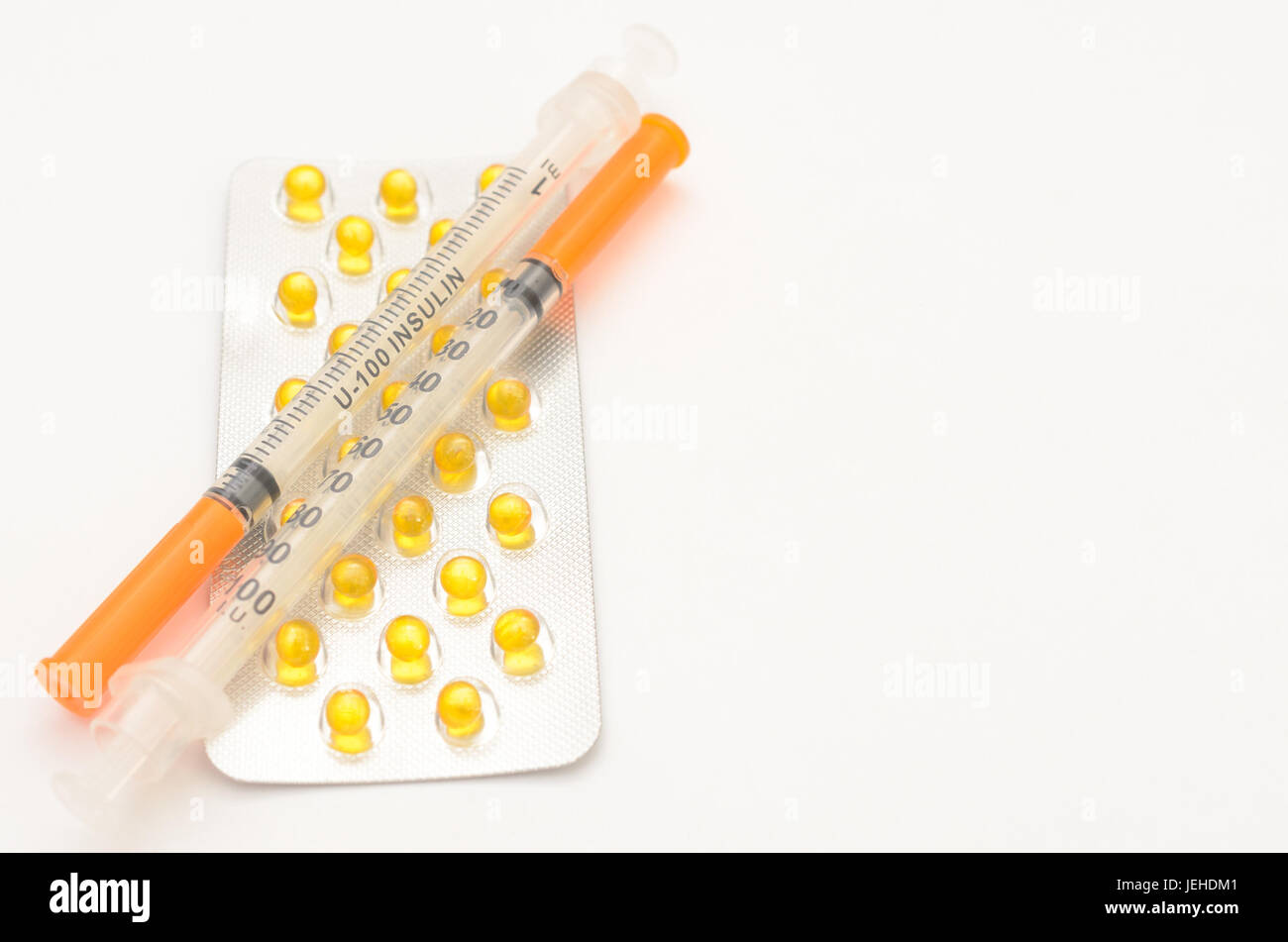 Contraceptive tablets in packages and without on a light background ...