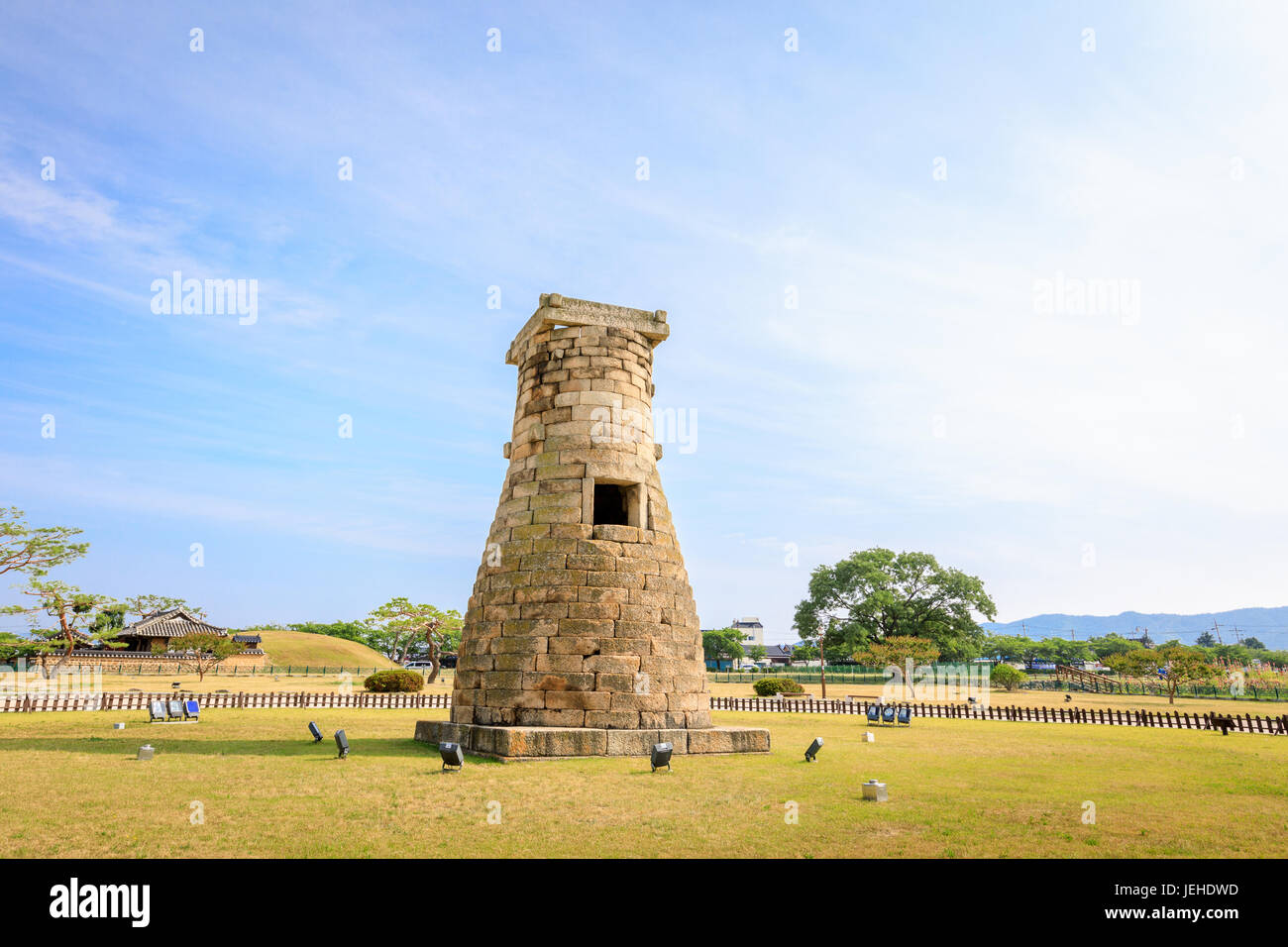 Cheomseongdae in Gyeongju, South Korea. Cheomseongdae is the oldest ...