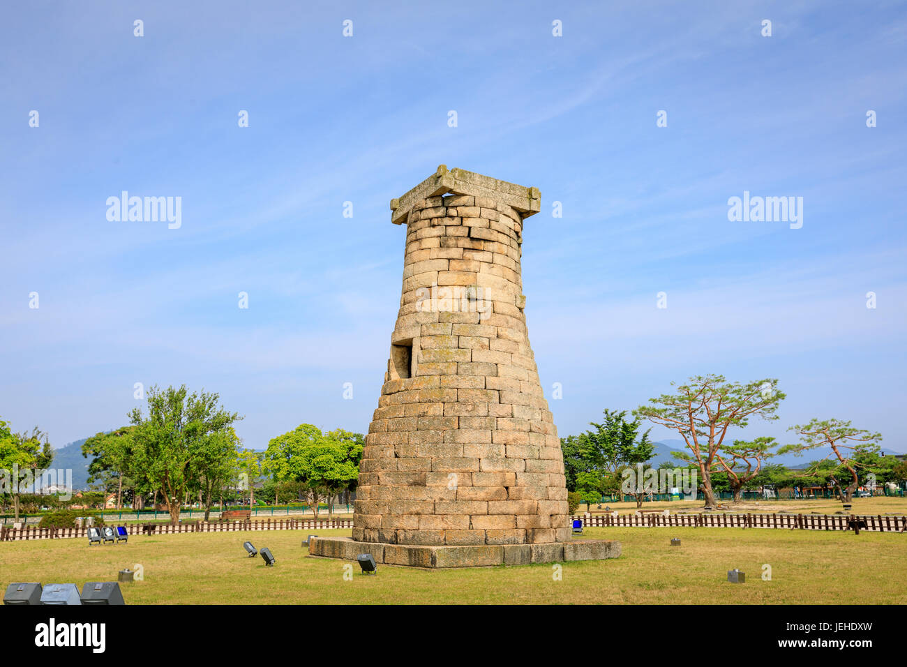 Cheomseongdae in Gyeongju, South Korea. Cheomseongdae is the oldest ...