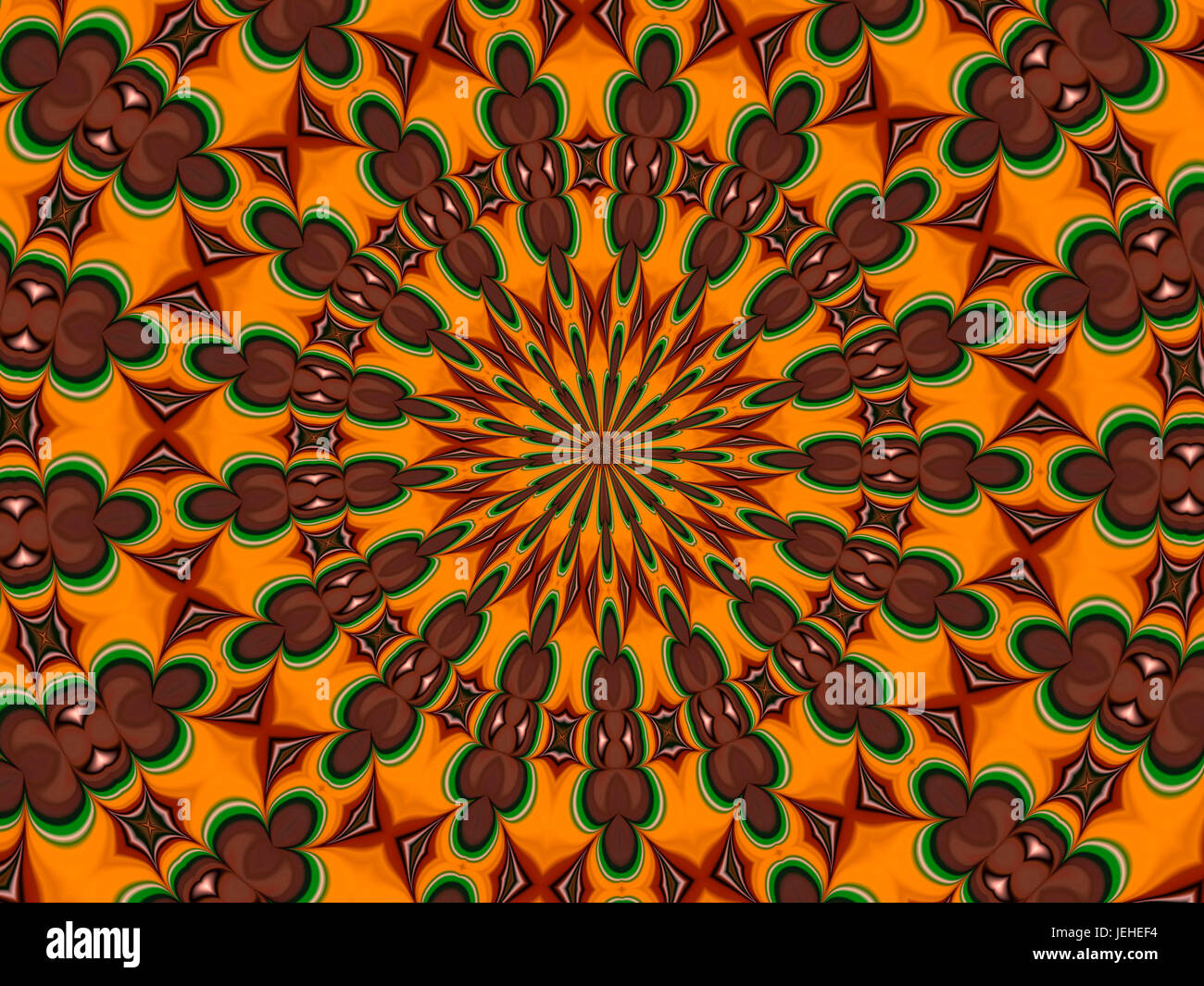 Kaleidoscope of strange shapes in brown and orande Stock Photo - Alamy