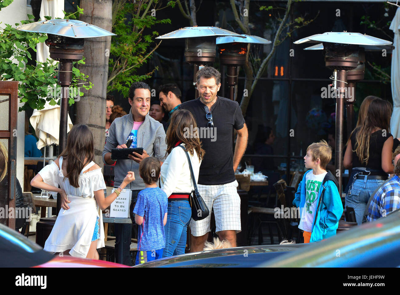 Dominic West Out For Dinner With Wife And Children. Featuring: Dominic ...