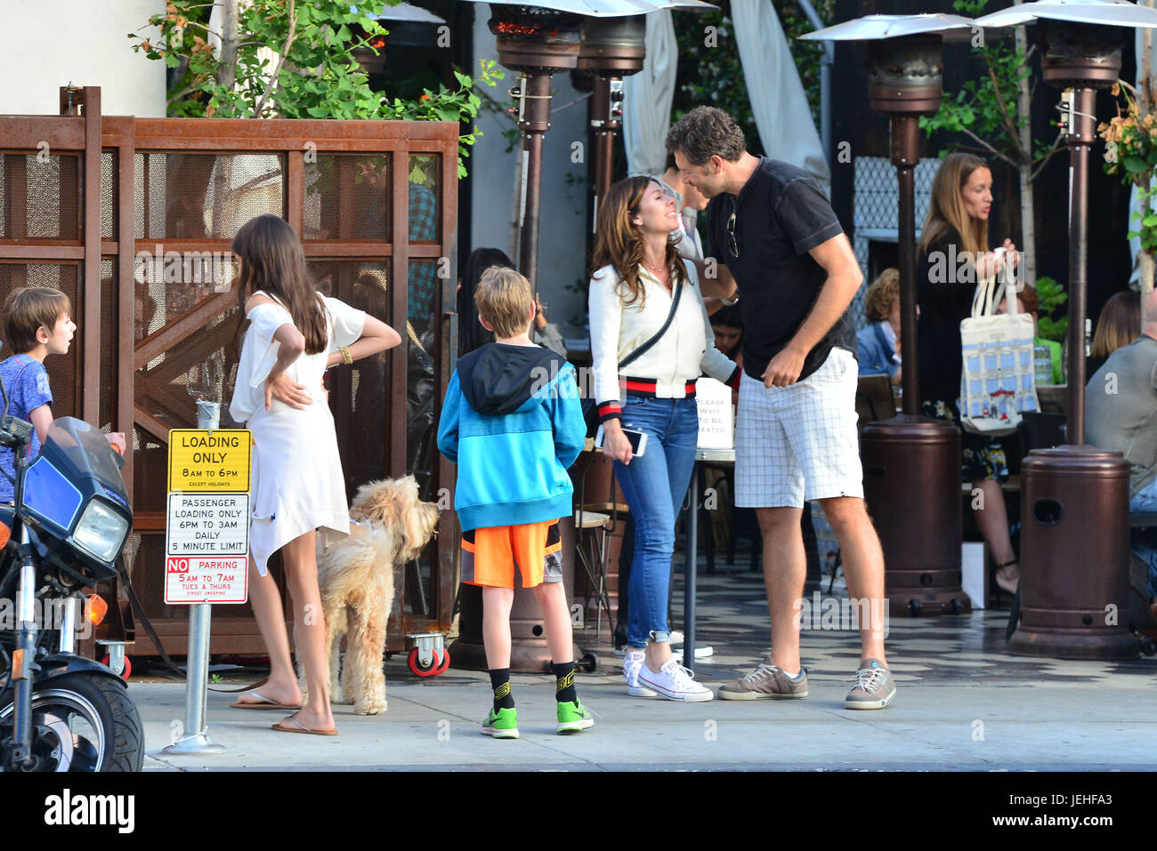 Dominic West Out For Dinner With Wife And Children. Featuring: Dominic ...
