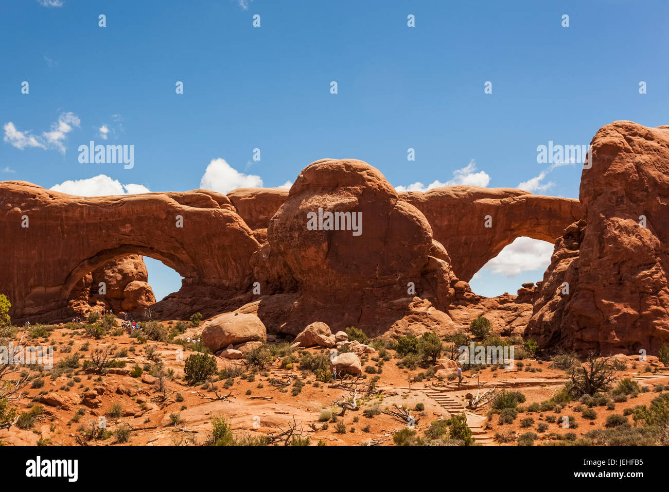 Natural arches in Arches National Park; Utah, United States of America ...