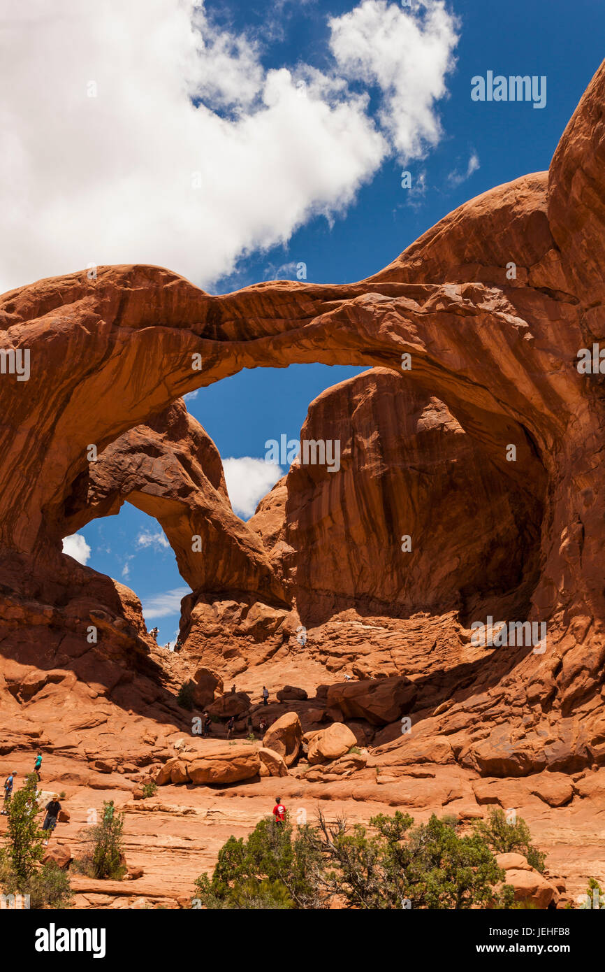 Natural arches in Arches National Park; Utah, United States of America ...
