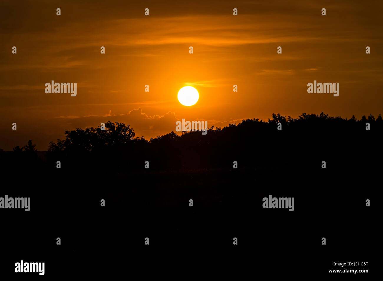 Beautiful bright saturated views of nature on a background of sunset ...