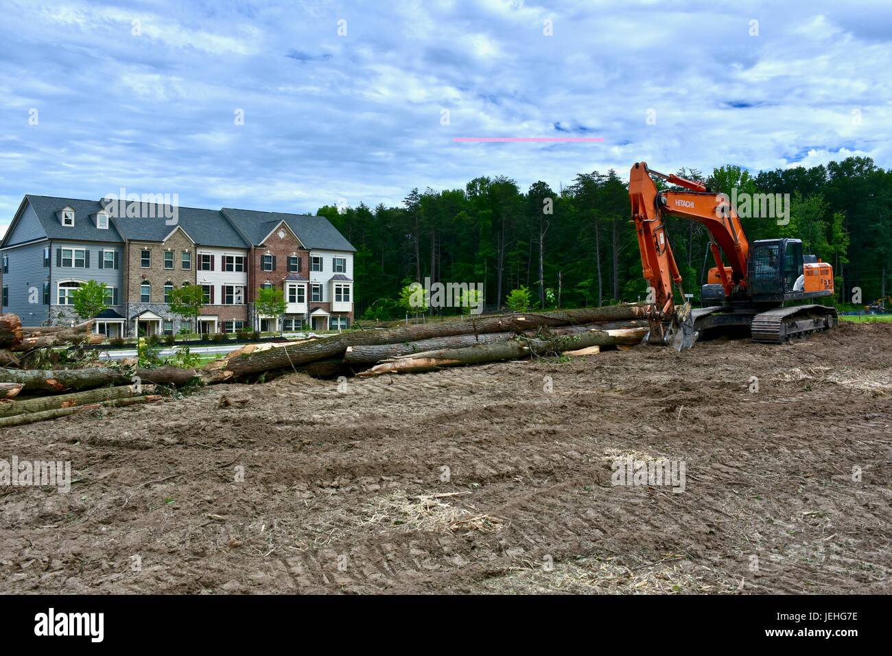 Houses For Building Roads And Deforestation Amazon Destruction