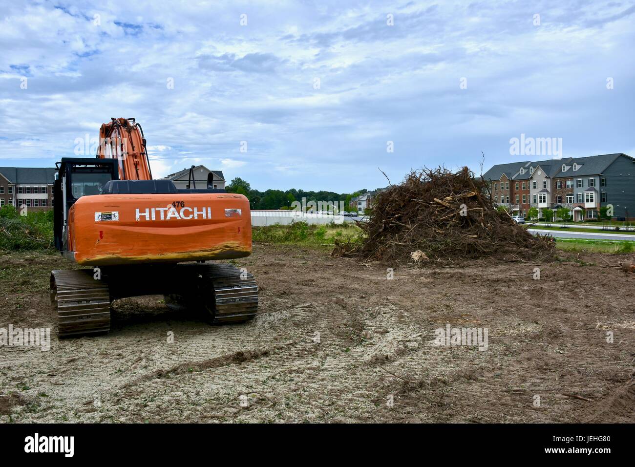 Deforestation site for new home building Stock Photo - Alamy