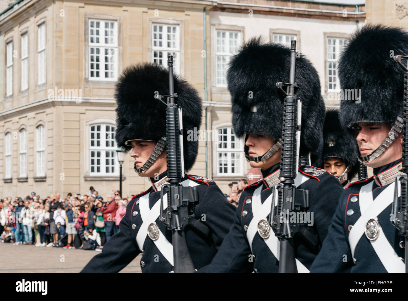 Copenhagen, Denmark - August 12, 2016: Soldiers of the Danish Royal ...