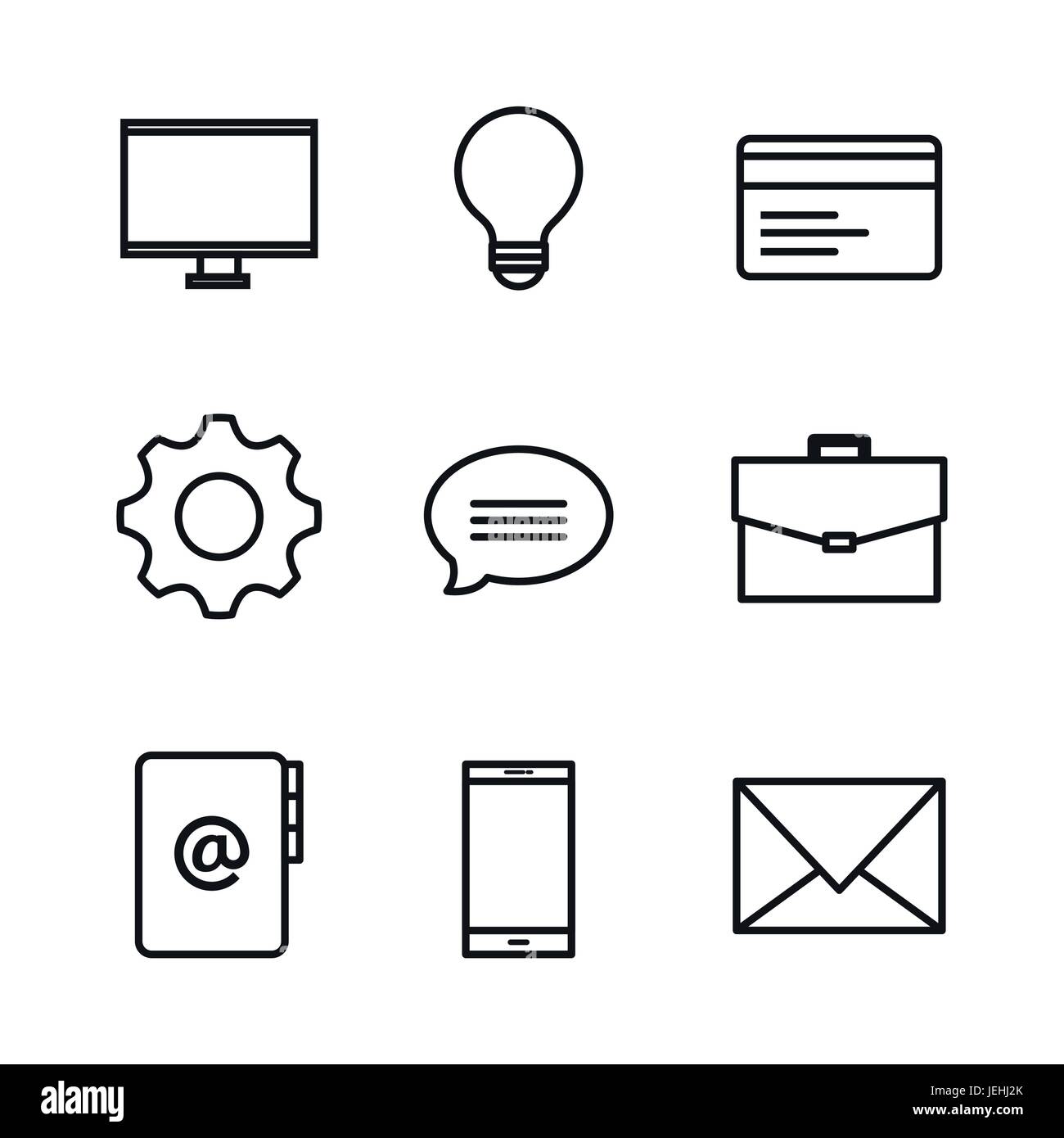 Hand drawn internet related design over white background vector ...