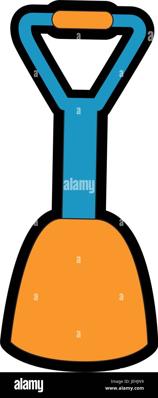 shovel icon over white background colorful design vector illustration ...