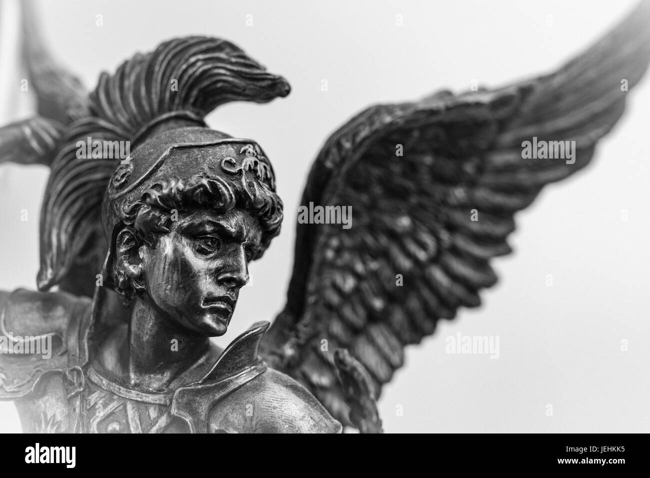 Greek God - Archangel Sculpture Close Up Stock Photo - Alamy
