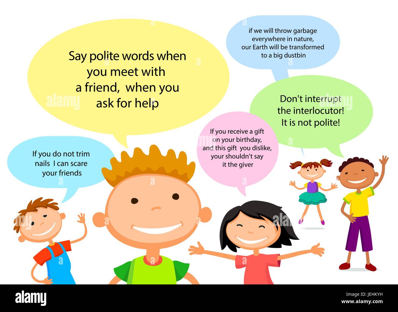 Vector brochure backgrounds with cartoon children. Infographic template ...