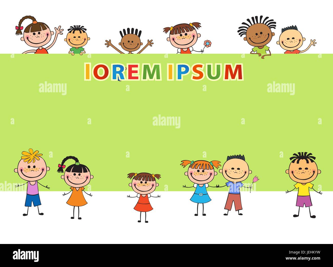 Child behind girl Stock Vector Images - Alamy