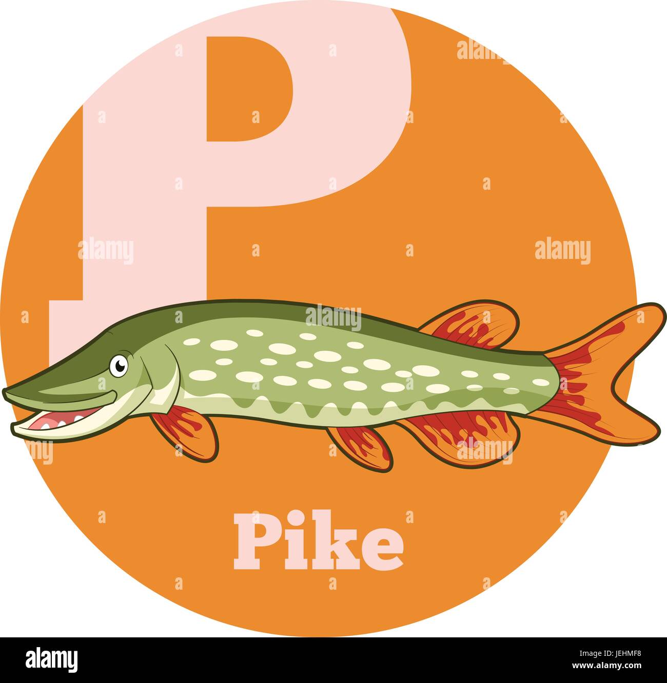 ABC Cartoon Pike Stock Vector Image & Art - Alamy