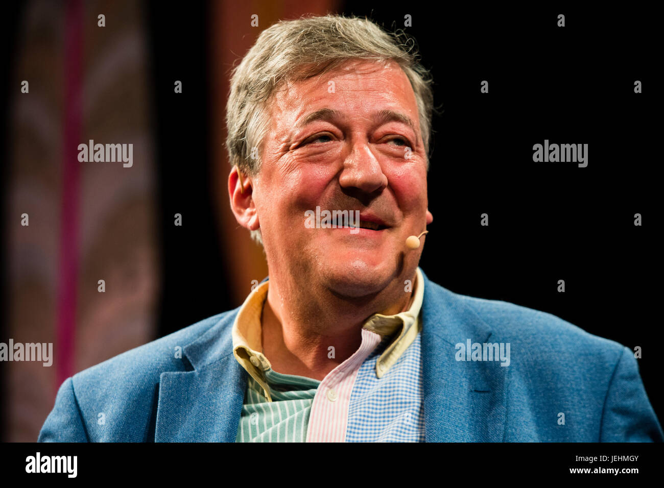 Stephen Fry, actor, broadcaster and writer, appearing at the 2017 Hay ...