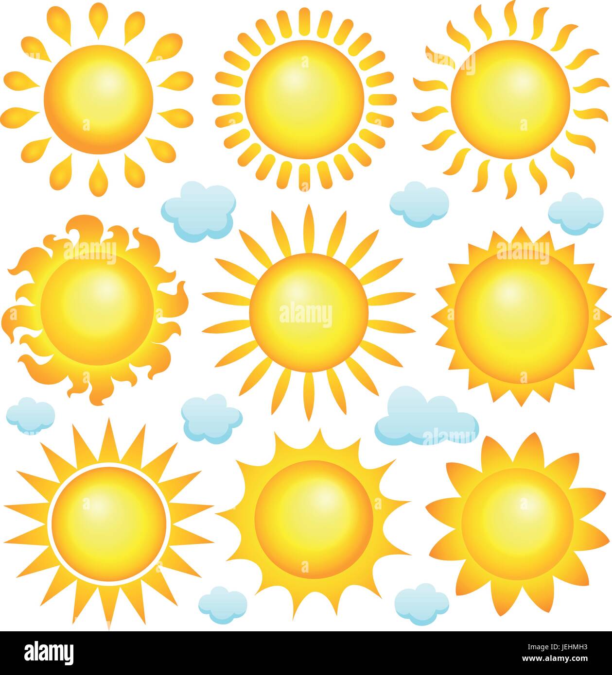 Abstract sun theme collection 3 - eps10 vector illustration Stock ...