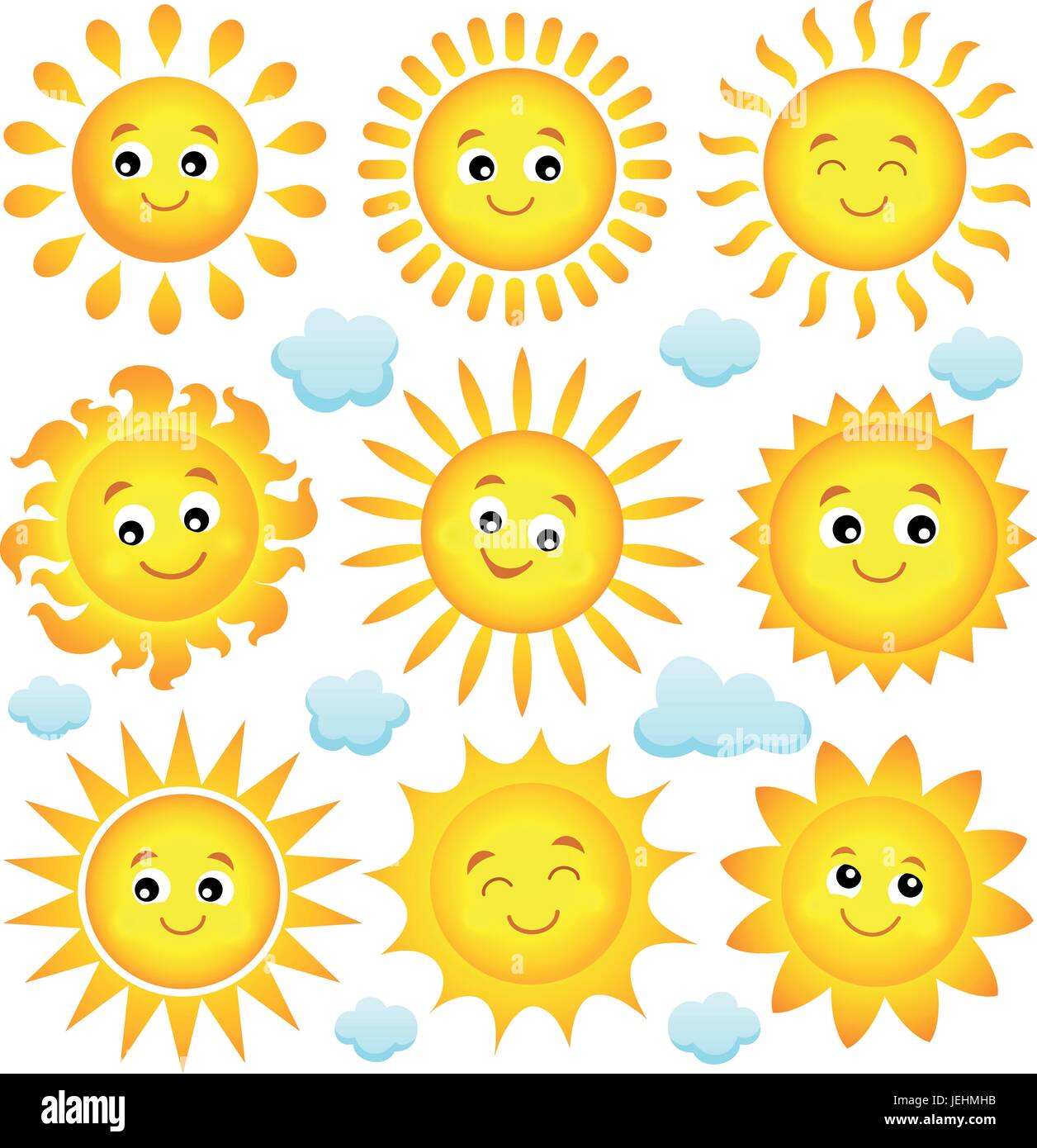 Abstract sun theme collection 4 - eps10 vector illustration Stock ...