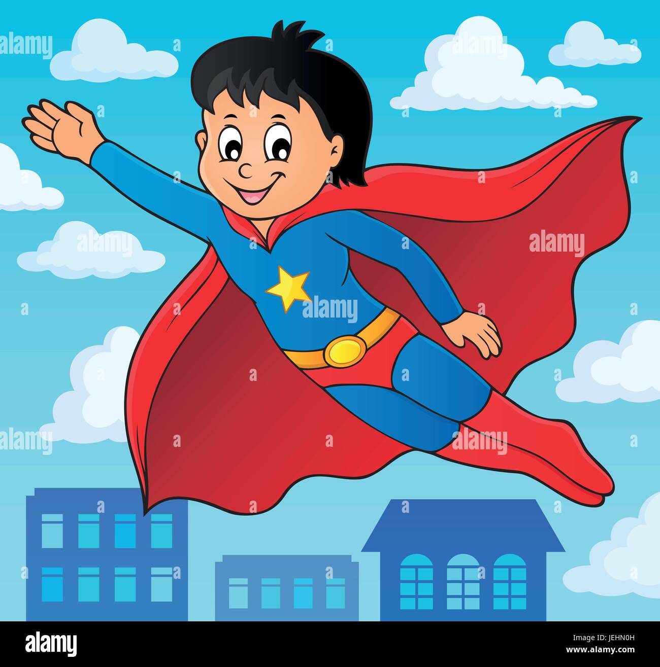 Super hero boy theme image 2 - eps10 vector illustration Stock Vector ...