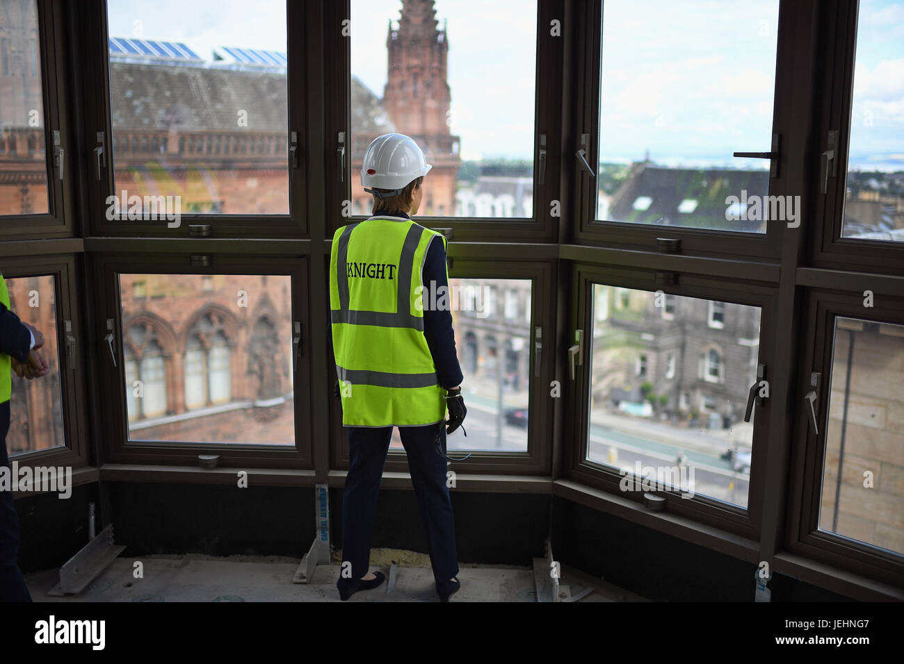 First Minister Nicola Sturgeon during a visit to Computershare offices ...