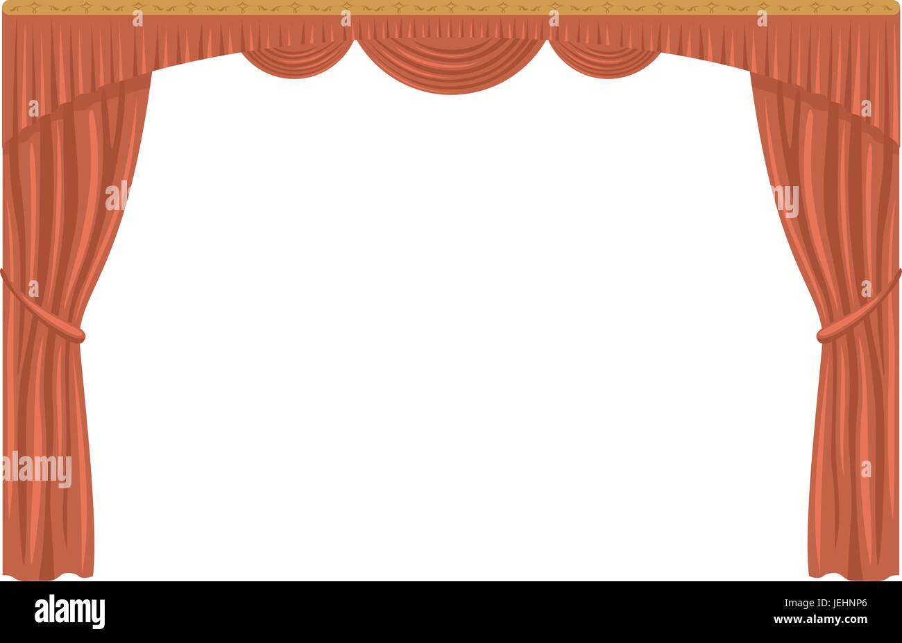 Red satin open curtain Stock Vector Images - Alamy
