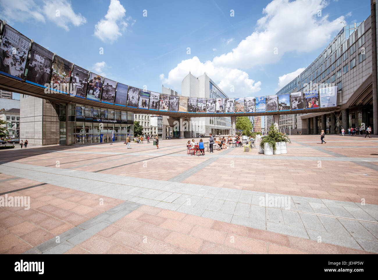 Parliament square in Brussels Stock Photo - Alamy