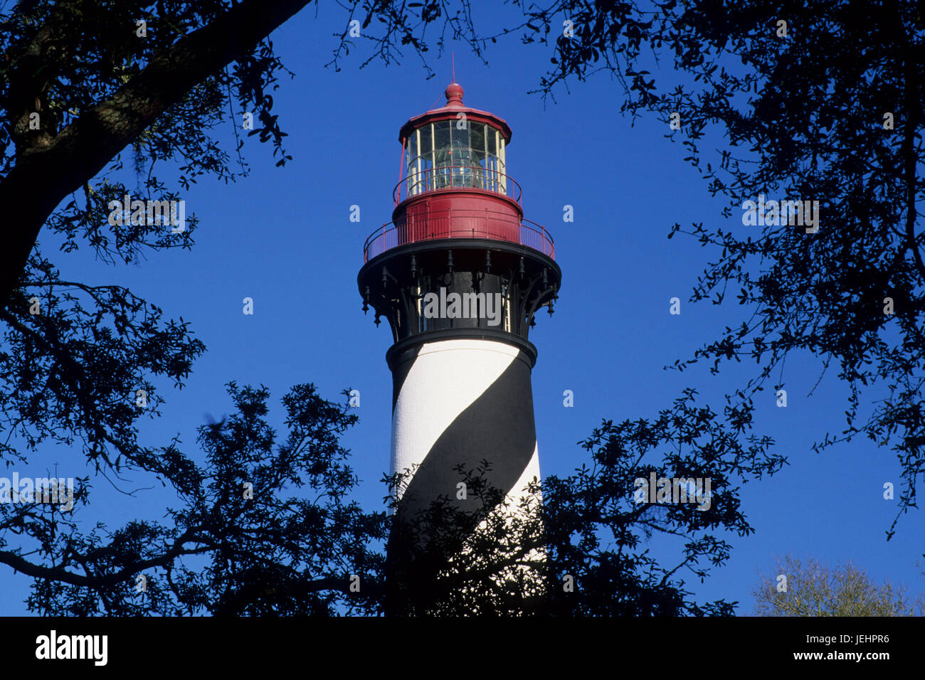 St Augustine Lighthouse, Lighthouse Park, St. Augustine, Florida Stock ...