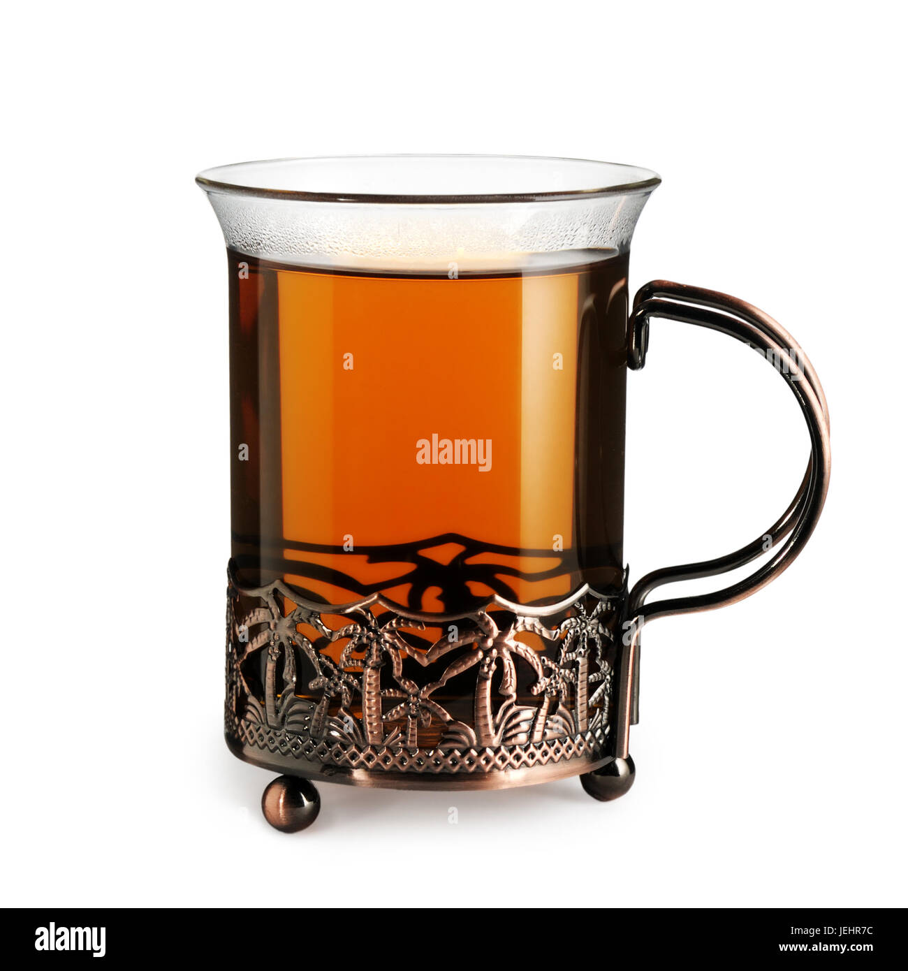 Silver holder tea glass Cut Out Stock Images & Pictures - Alamy