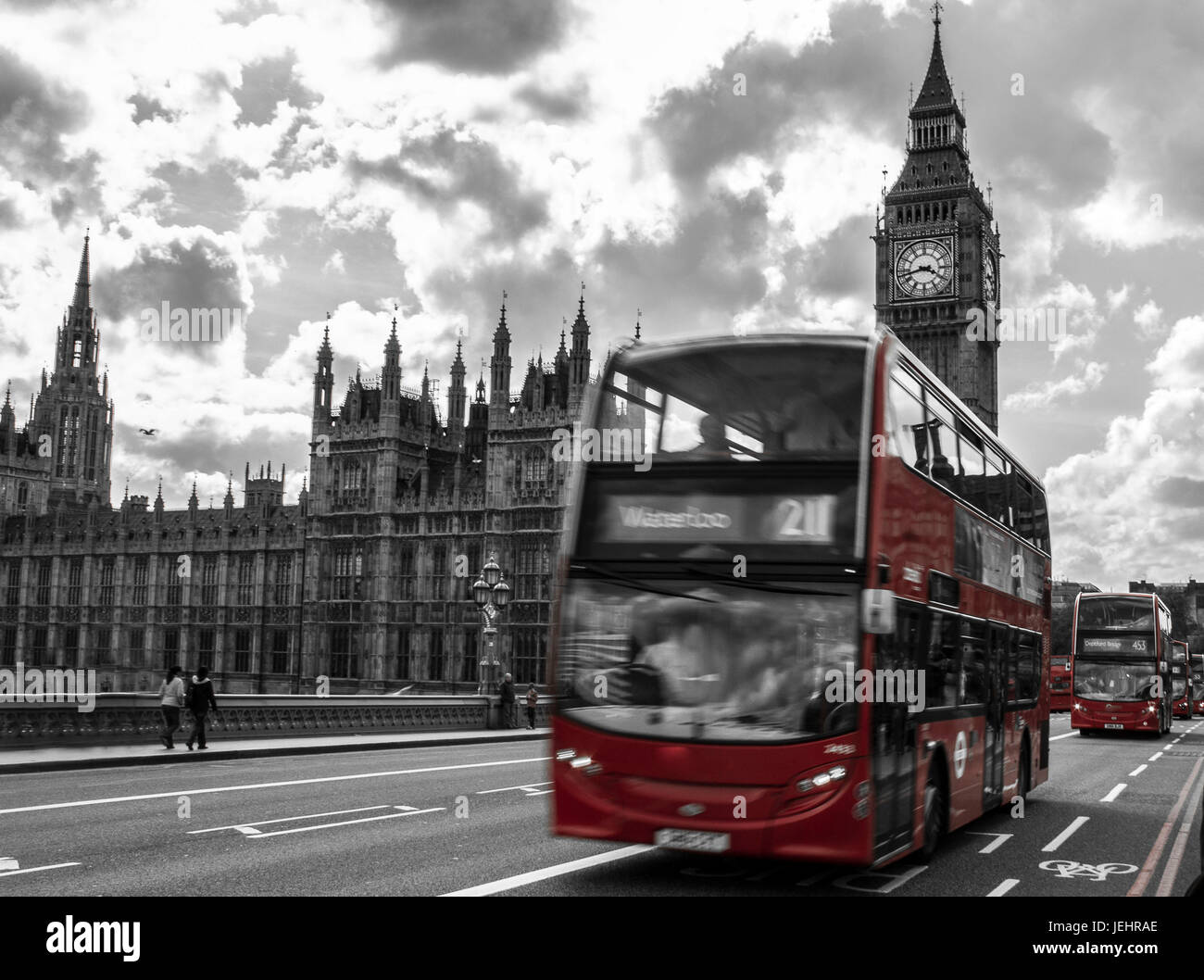 London red bus in London bridge Stock Photo - Alamy