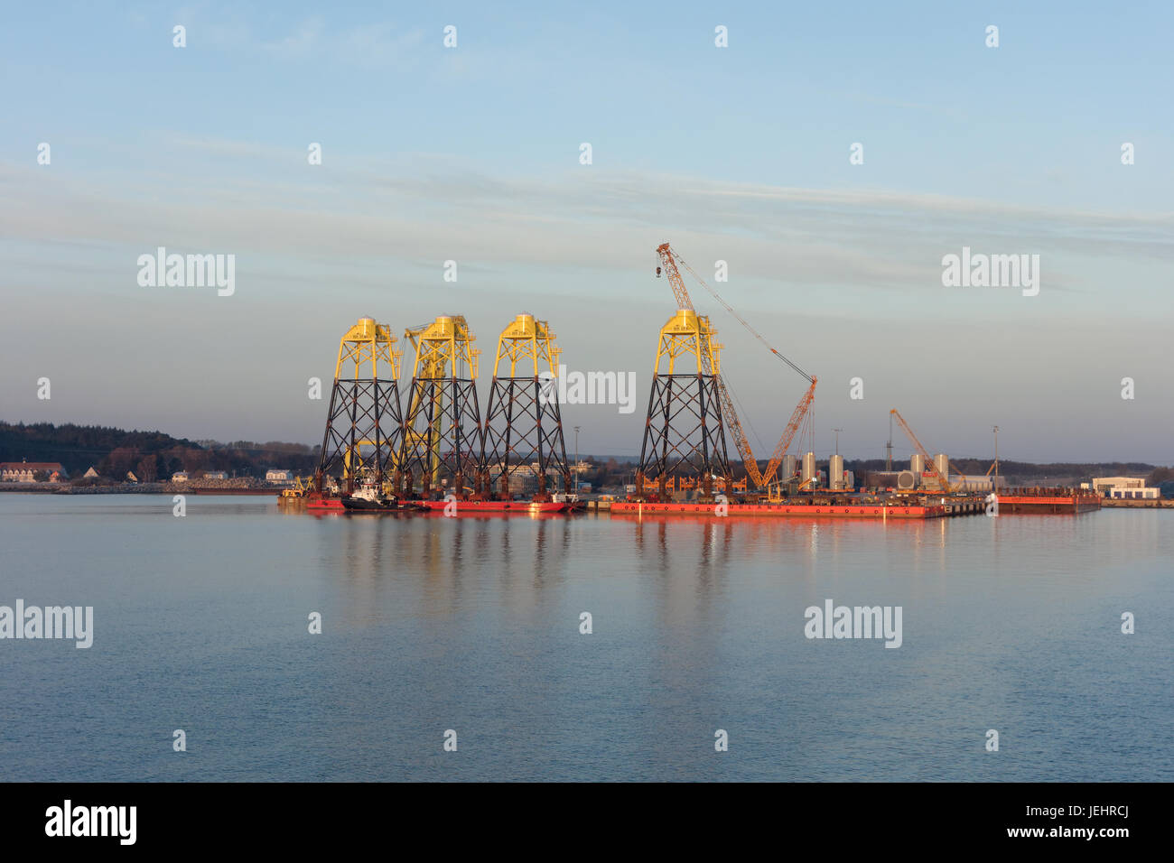 Offshore platforms for the Wikinger Offshore Windfarm in the Baltic Sea ...