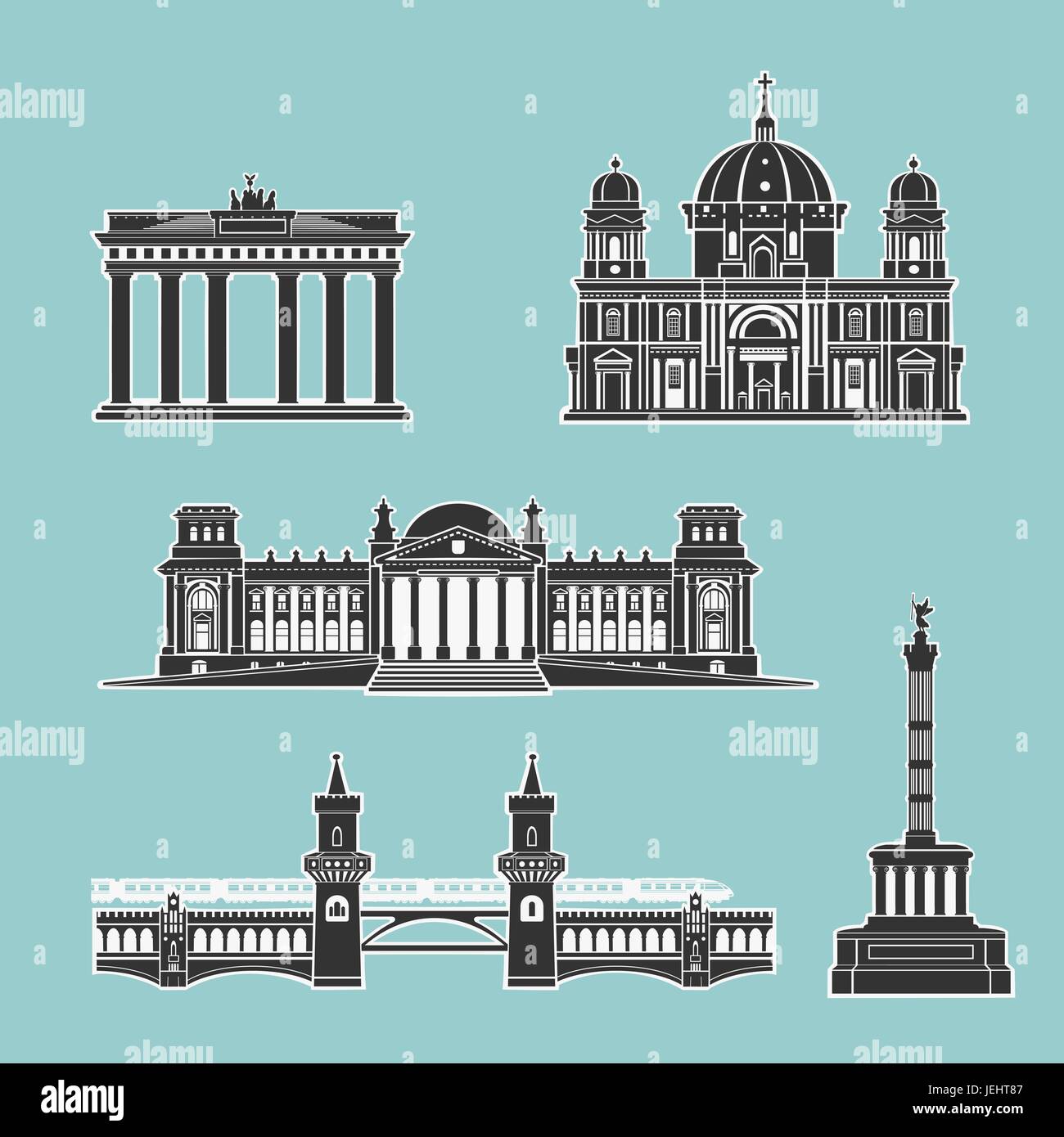 German bridge column Stock Vector Images - Alamy