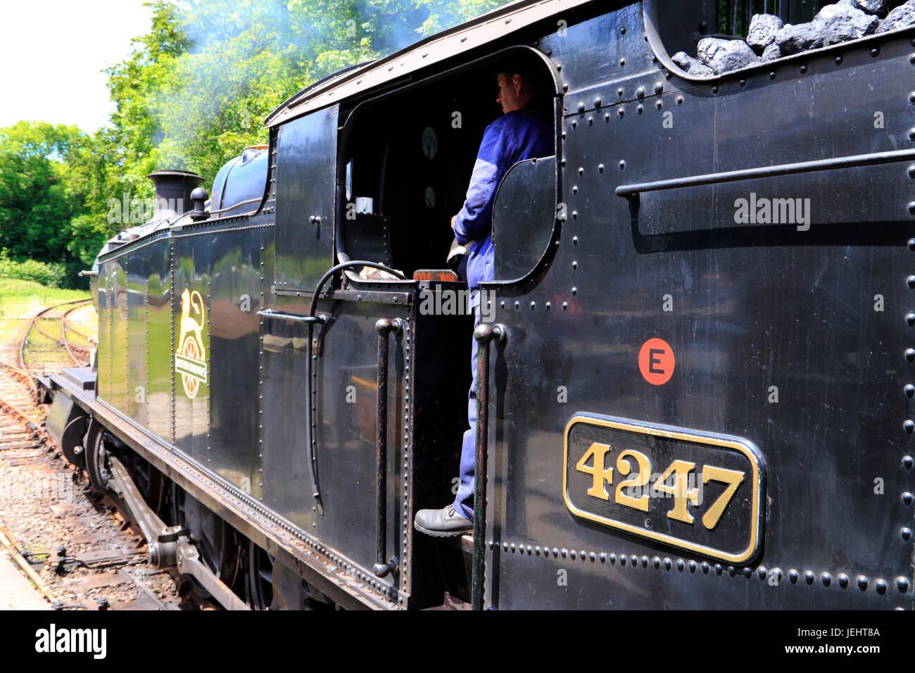 A steam locomotive at Bodmin vintage railway in Cornwall Stock Photo ...