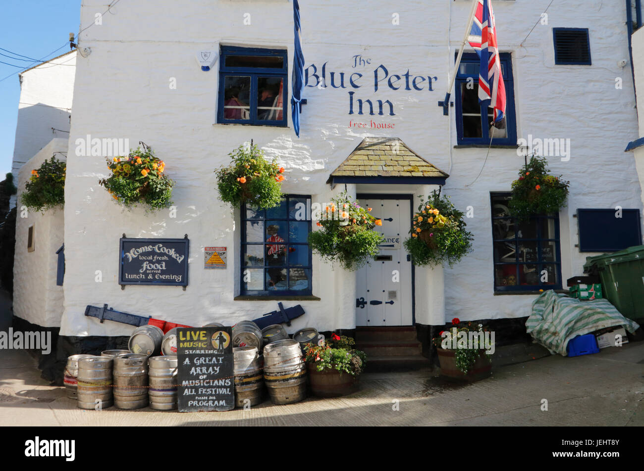 The Blue Peter Inn situated in Polperro, Cornwall Stock Photo - Alamy