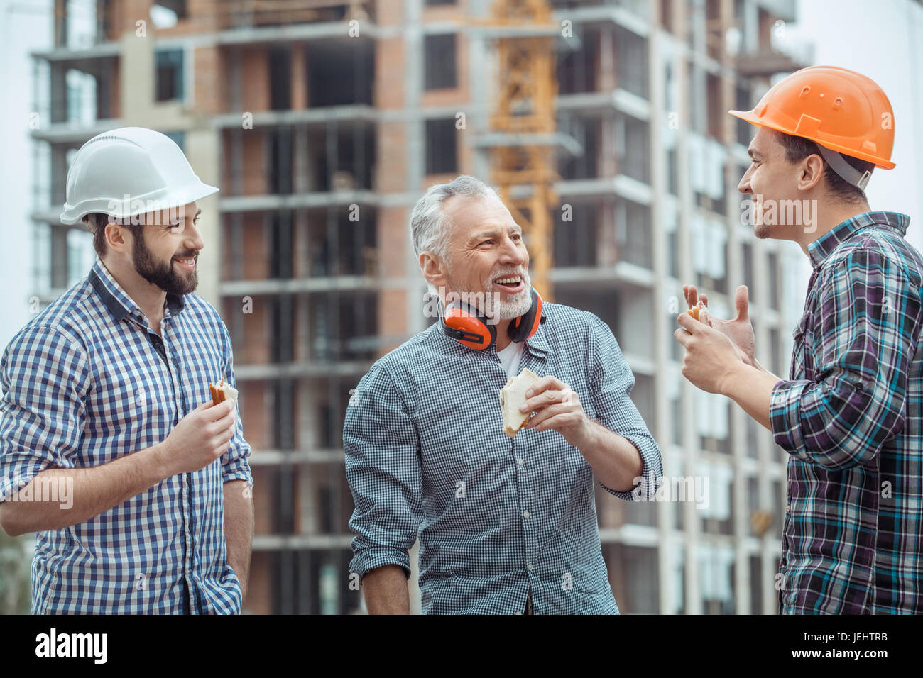 Male work building construction engineering occupation eating ...