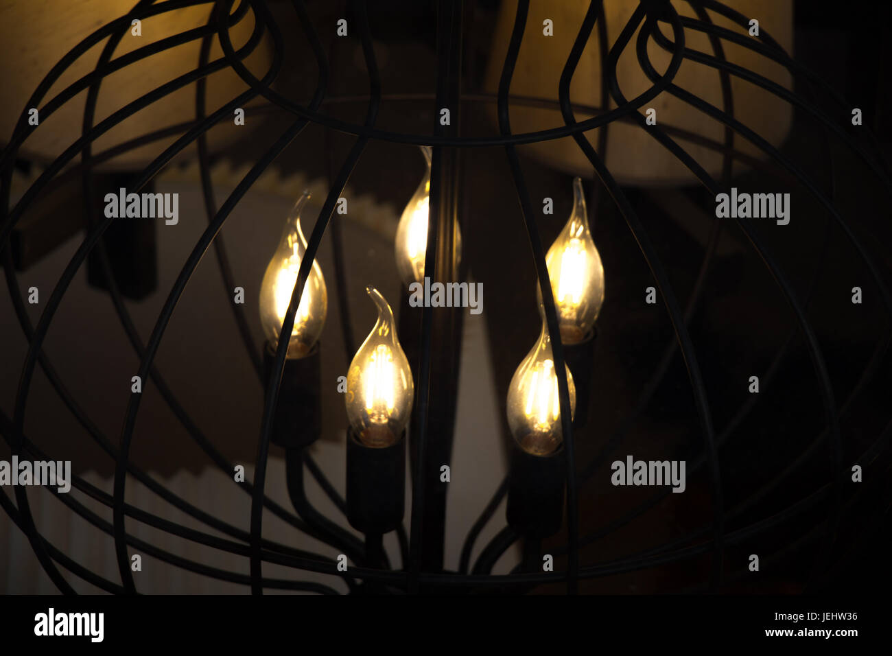 Decorative style filament light bulbs in view Stock Photo - Alamy