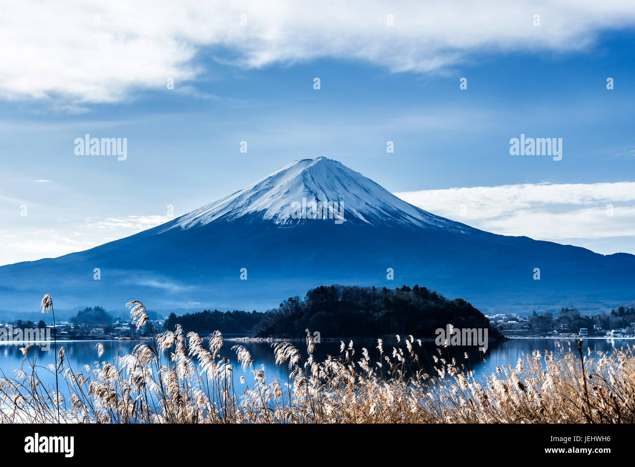 Fuji mountain with blue sky, landscape in Japan Stock Photo - Alamy