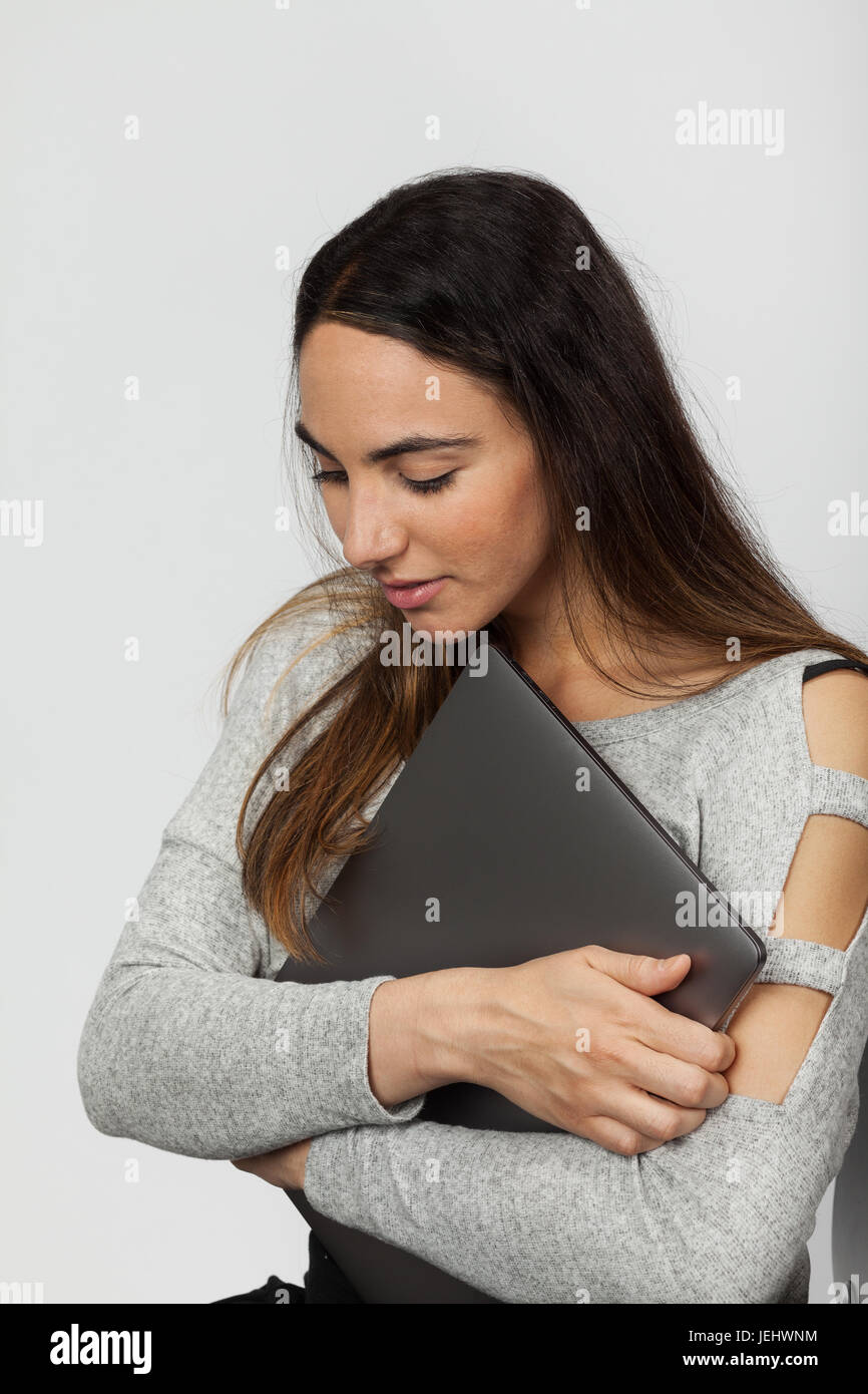 Professional woman with laptop hi-res stock photography and images - Alamy