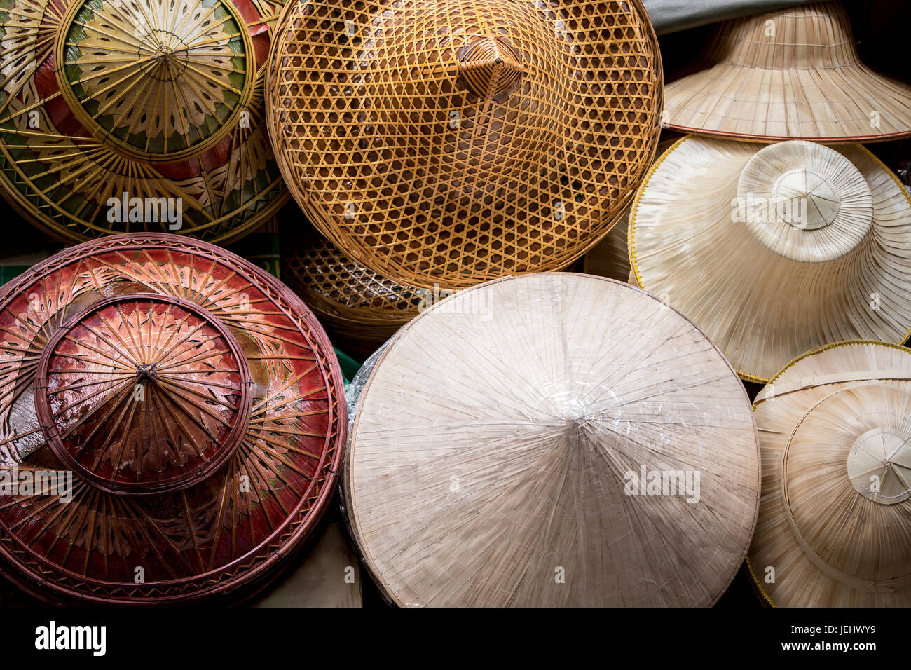 hand craft of asian bamboo material craft Stock Photo - Alamy
