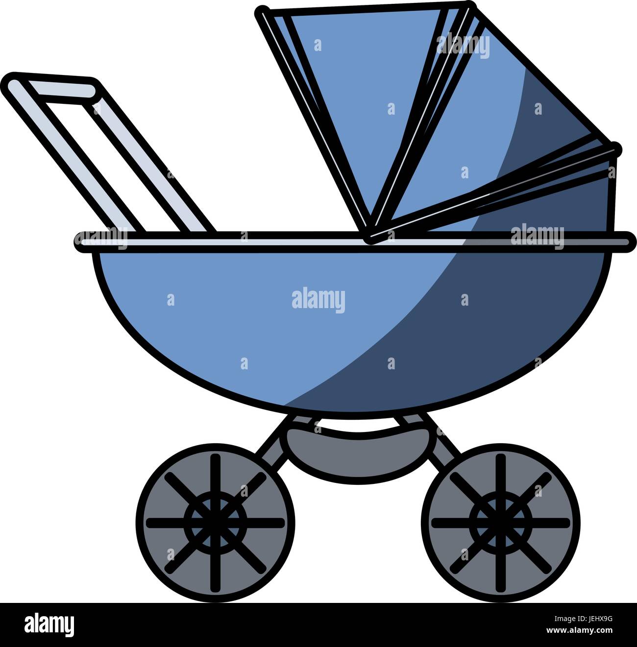 Blue Baby Pram High Resolution Stock Photography and Images - Alamy