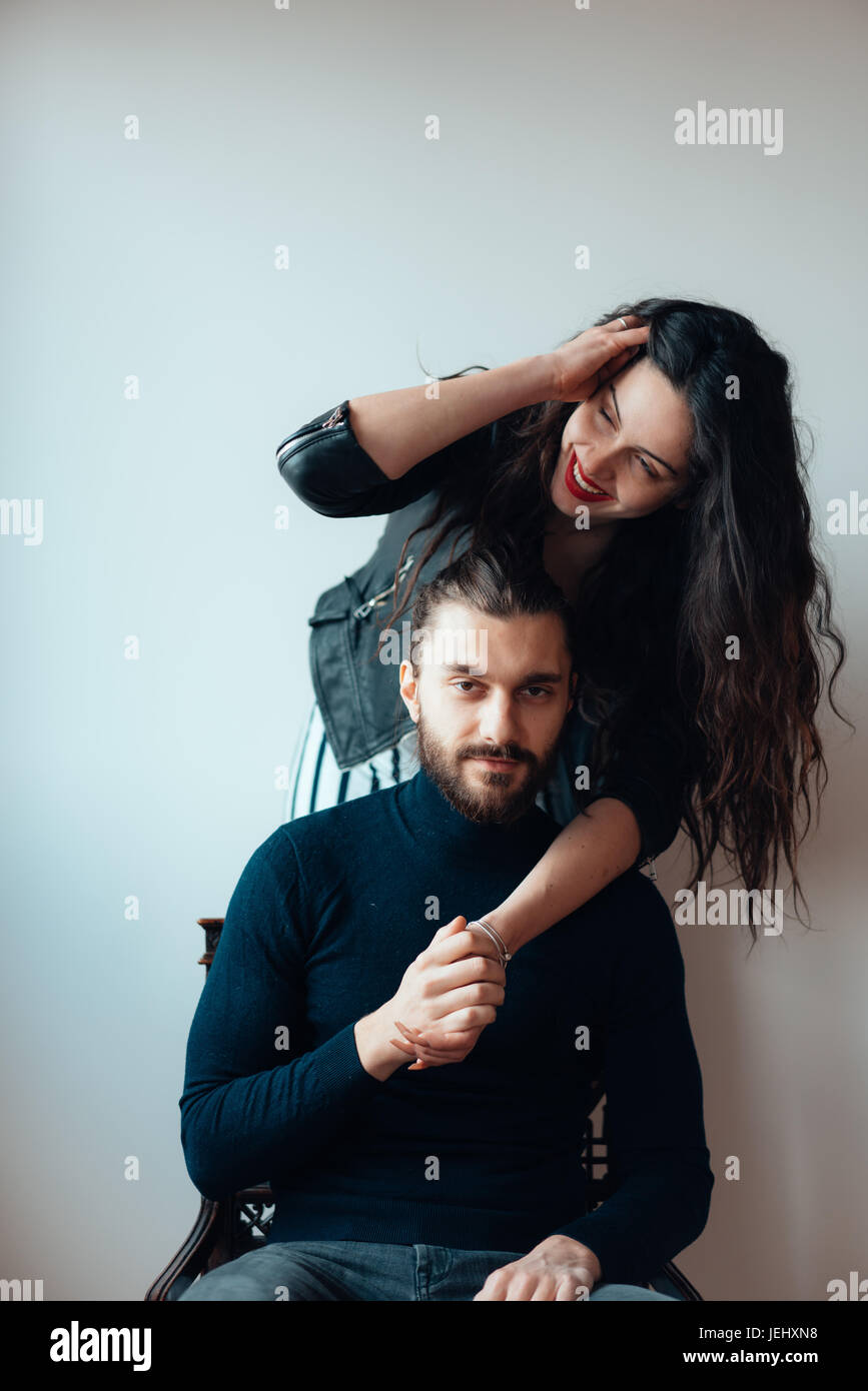 Man standing behind chair hi-res stock photography and images - Alamy