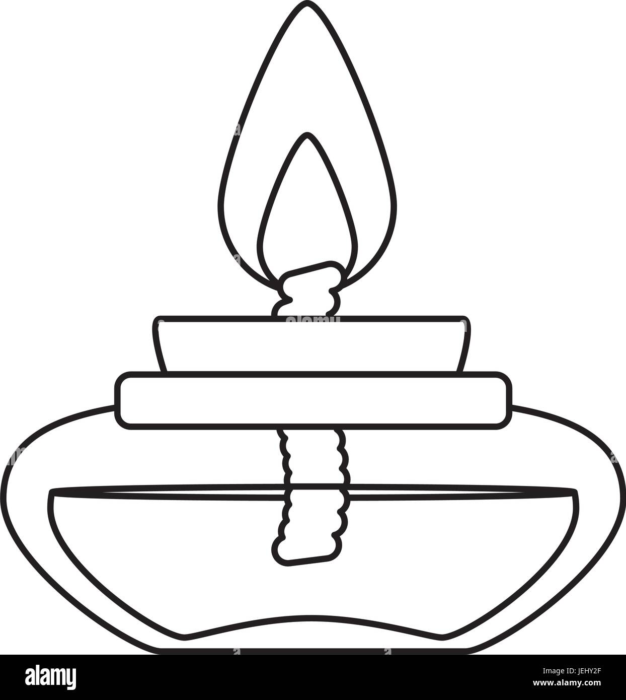 Jewish Oil Lamp Candle Clipart
