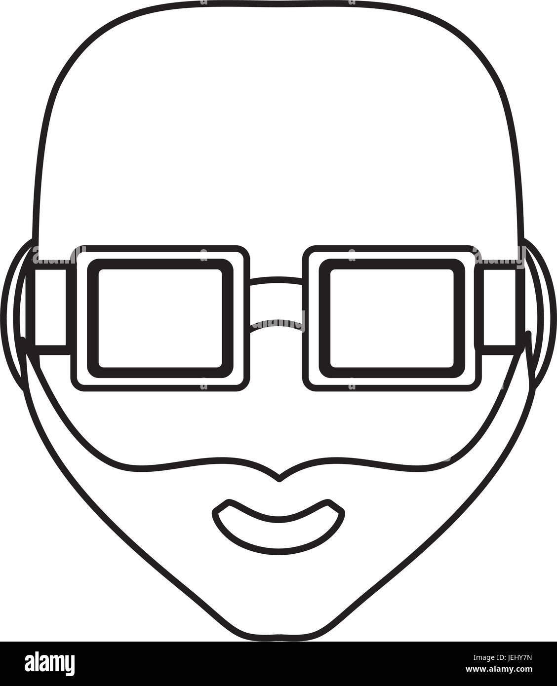 Bald man profile portrait Stock Vector Images - Alamy