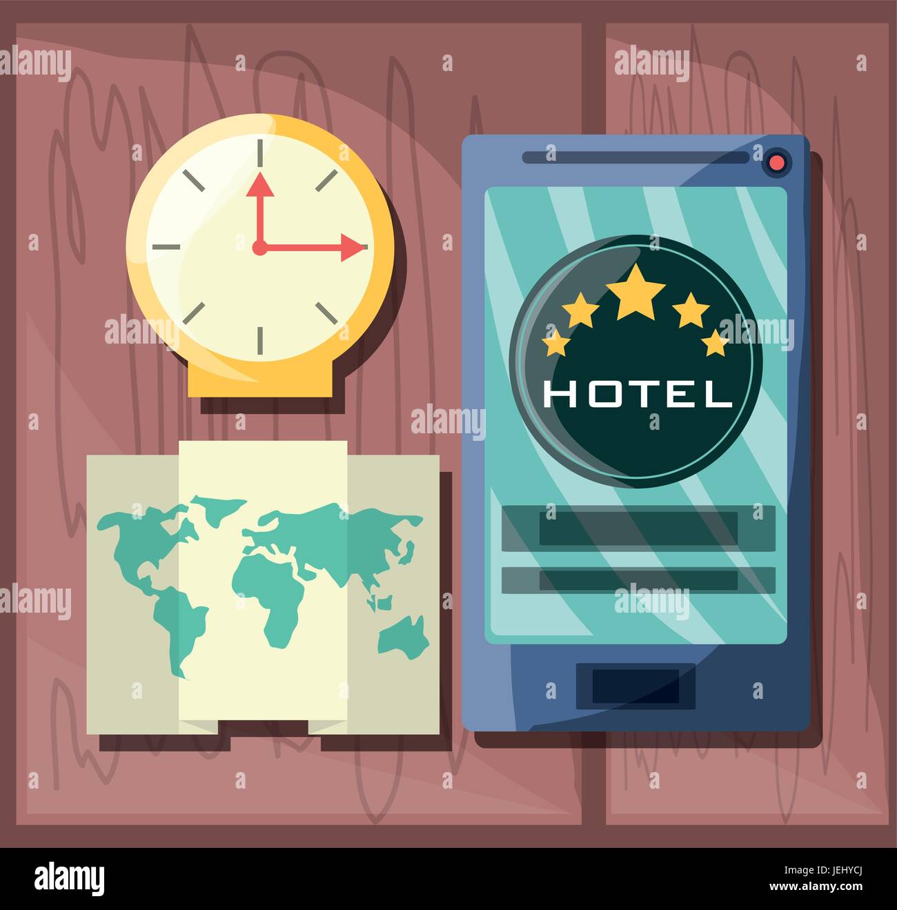 smartphone with map to destination of travel Stock Vector Image & Art ...