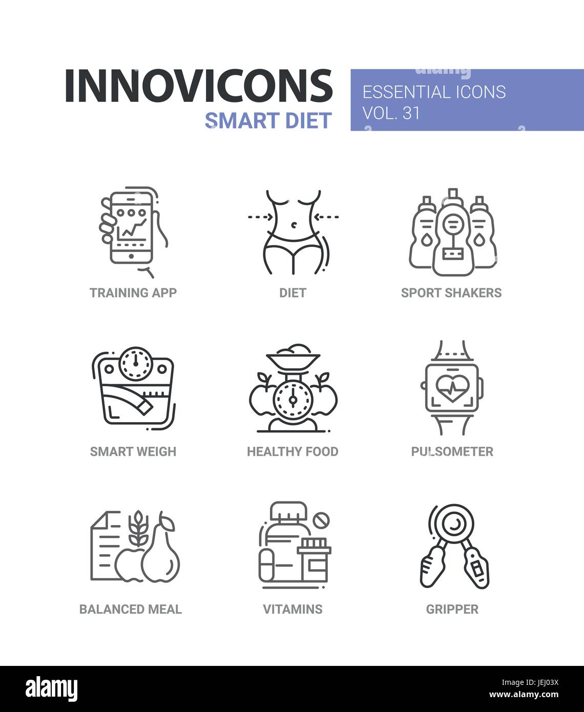 Diet essential Stock Vector Images - Alamy